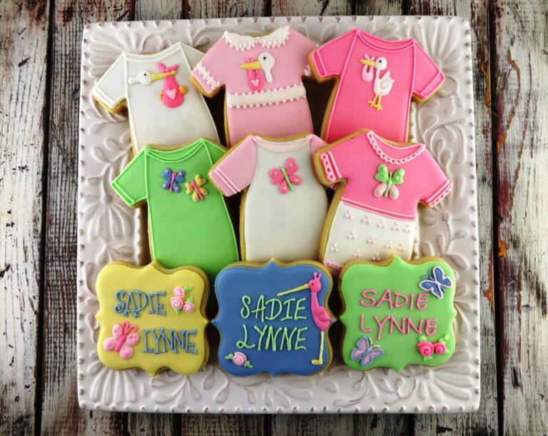 Baby Shower & 1st Birthday Custom Cookies - Flour Fairy Cookies ...